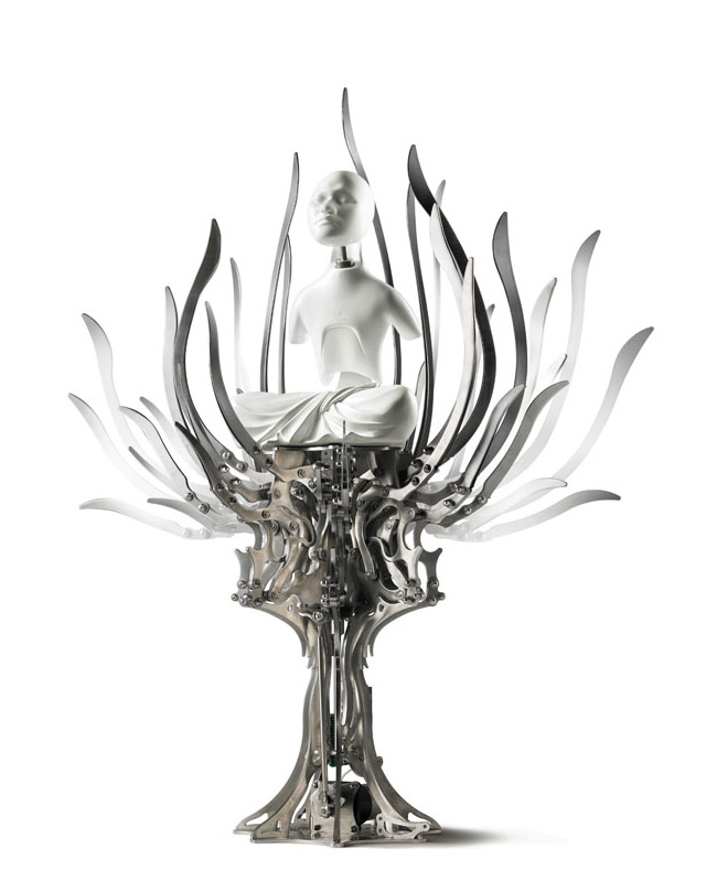 Meditating Mechanical Cyborg Sculptures by Ziwon Wang